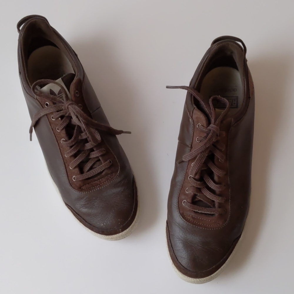 Ransom By Adidas Brown Leather Sneakers-Sz 9 1/2 - Gem